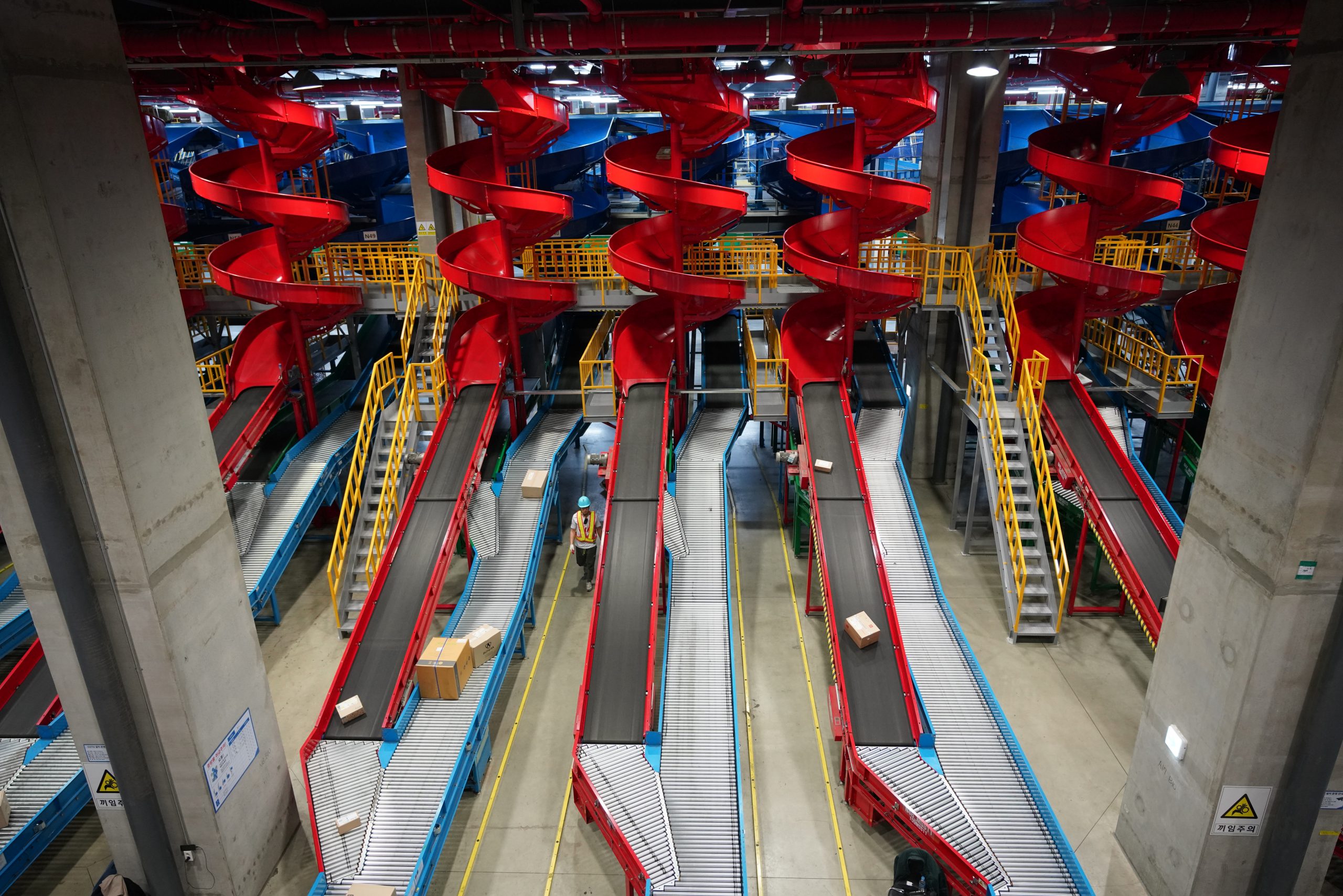 CJ대한통운 메가허브 곤지암, 관제센터, 전경, 내부 레일, 간선차량_08 – CJ미디어라이브러리